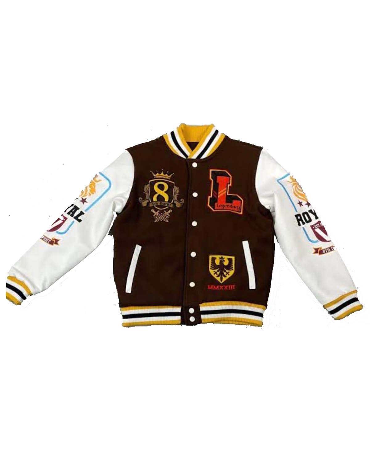 Legendary Varsity Leather Jacket – Classic Streetwear Icon - LIVINLEATHERS